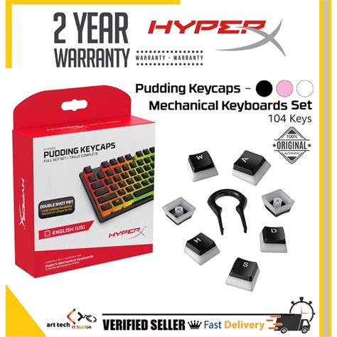 hyperx pudding keycaps full 104 key set pbt shopee malaysia
