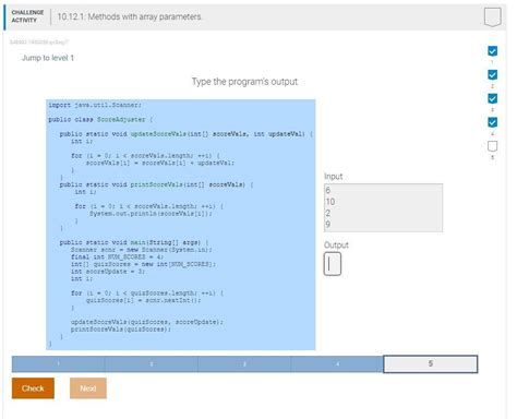 Solved Challenge Activity Methods With Array Chegg