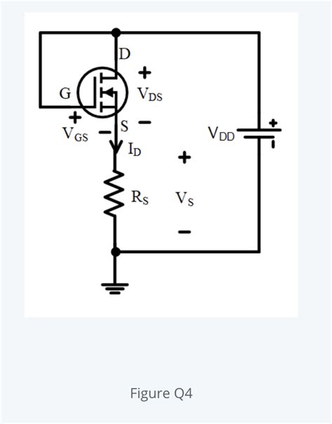solved the parameters of the nmos circuit shown in figure q4