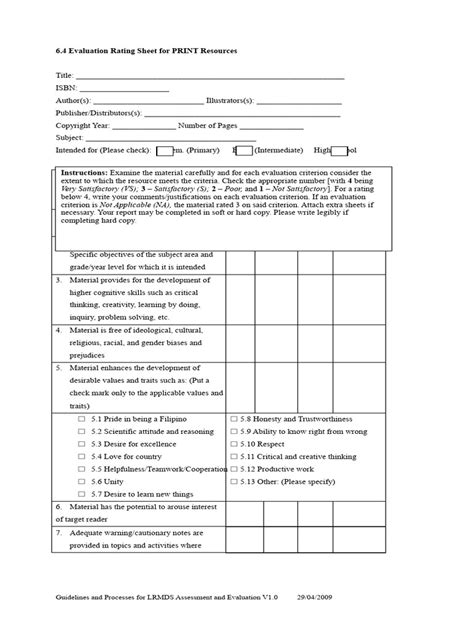 evaluation tool for evaluating an lrs pdf hyperlink menu computing