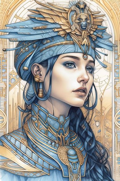 Premium Ai Image Image Generated By Ai Beautiful Portrait Of A Darkhaired Egyptian