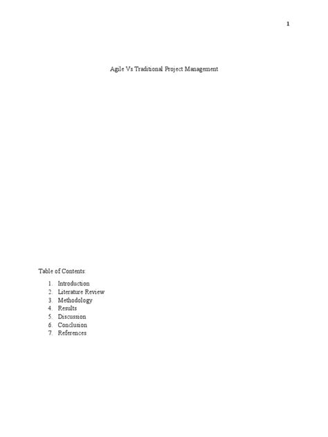 Agile Vs Traditional Project Management Group A Research Paper Scribd