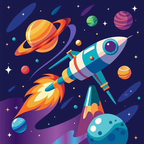Premium Vector A Space Poster With Planets And Planets And Planets