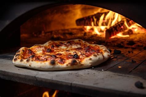 Premium Ai Image Fresh Baked Pizza Closeup From Traditional Woodfired