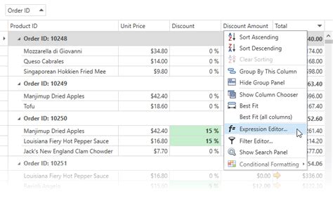 ColumnBase AllowUnboundExpressionEditor Property WPF Controls DevExpress Documentation
