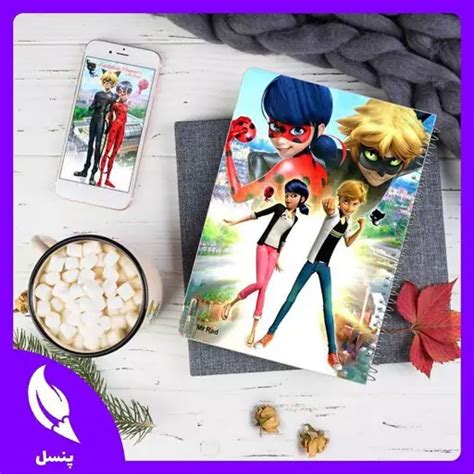 خرید و قیمت 📘 دفتر نقاشی 40 برگ طرح دختر کفشدوزکی و پسر گربه‌ای 👯‍ از