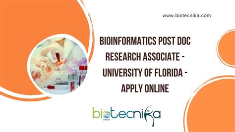 Bioinformatics Post Doc Research Associate University Of Florida