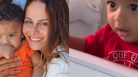Viviane Araujo se derrete ao ver o filho de 6 meses em pé Tempo voa