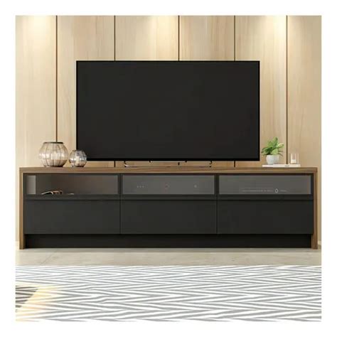 Rack Bancada Tv Até 75 Polegadas Marrom Preto Vectro Caemmun Mercadolivre