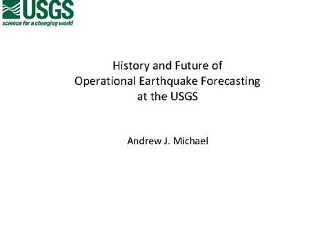 history and future of operational earthquake forecasting at