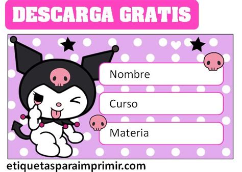 Etiquetas Escolares De My Melody Etiquetas Para Imprimir