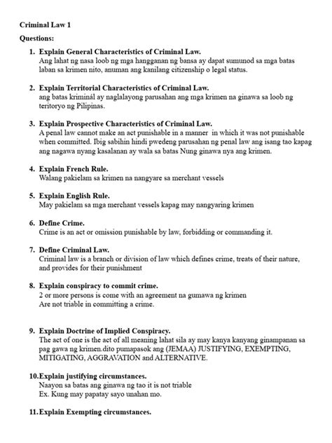Book 1 Reviewer Pdf Pardon Criminal Law