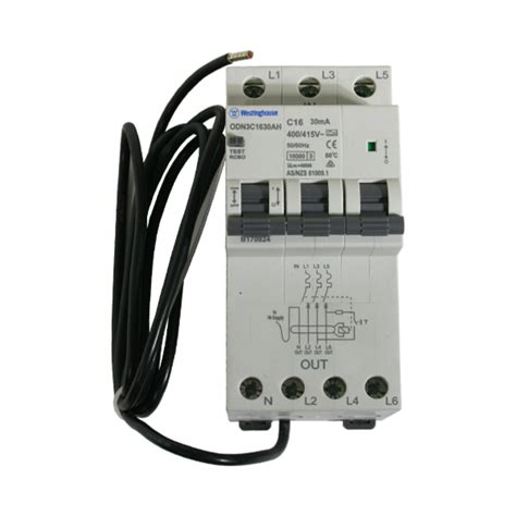 Rcbo 16a 30ma 3p C Curve 10ka Chassis Mount Eltech