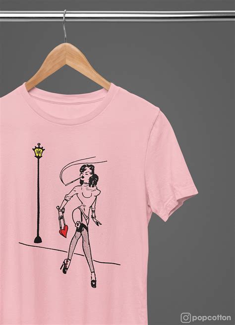 Retro Sexy Smoking Streetwalker Sex Worker Pop Cotton Unisex Tee T