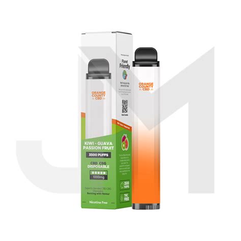 Orange County Cbd 1000mg Cbd And Cbg Disposable Vape Device 3500 Puffs