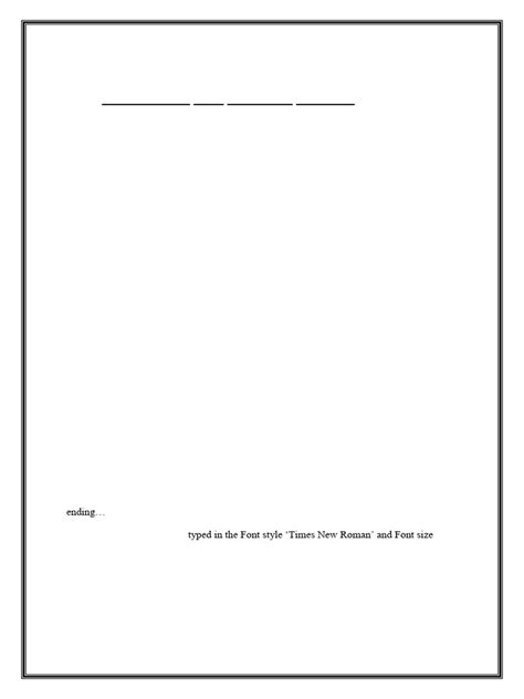 project guidelines pdf times new roman table of contents