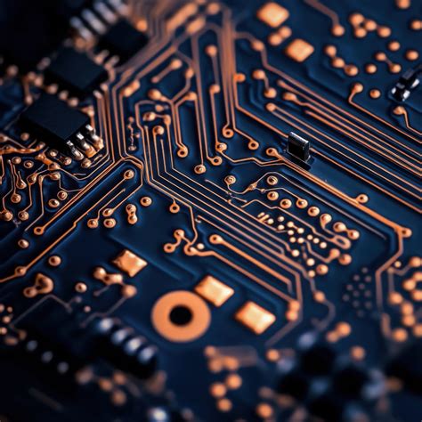 Components Of Circuit Board In Microscopic View