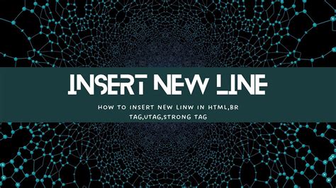 How To Insert New Line In Html Br Tag U Tagstrong Tag Youtube