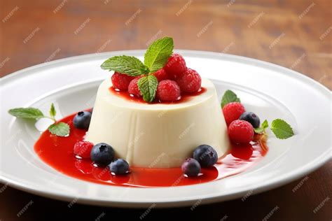 Premium Photo Panna Cotta Italian Dessert