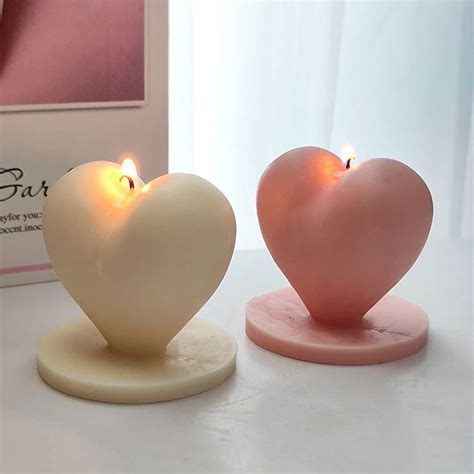 Moldes de vela en forma de corazón para hacer velas corazón de amor 3D