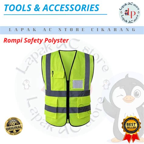 Jual Rompi Safety Polyster Safety Vest Rompi Proyek Rompi Parkir Rompi