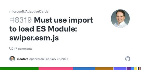 Must Use Import To Load Es Module Swiperesmjs · Issue 8319