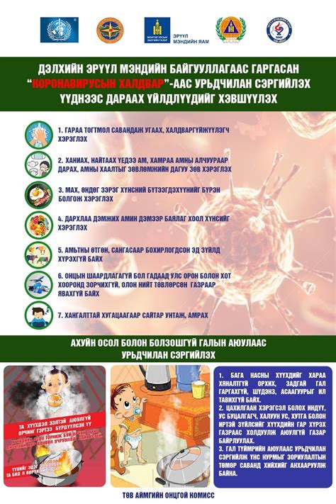 Коронавирусын халдвараас урьдчилан сэргийлэх үүднээс дараах үйлдлүүдийг хэвшүүлээрэй