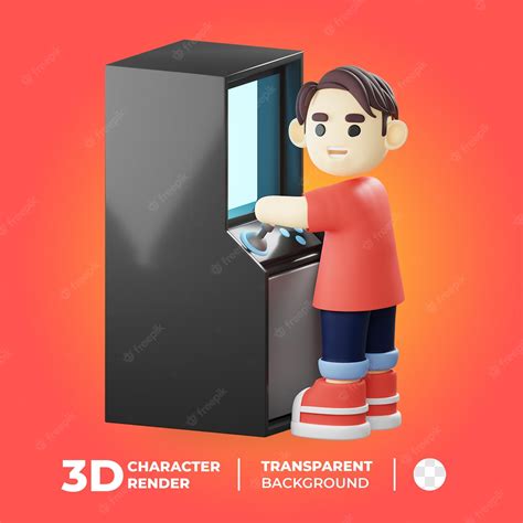 Premium Psd Gamers Playing Arcade Game