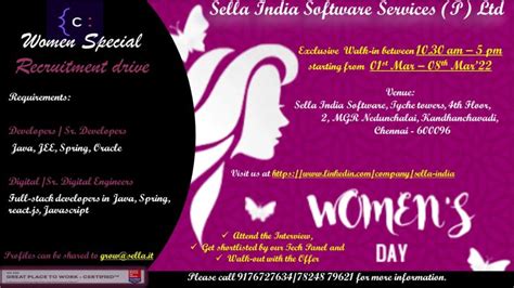 hema ramakrishnan on linkedin womensday2022 womenbacktowork walkininterview