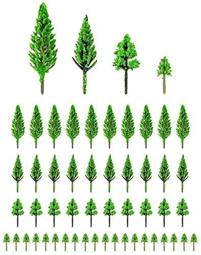 Qwork 50 Pieces Model Trees Mixed Model Trees Miniature Simulation