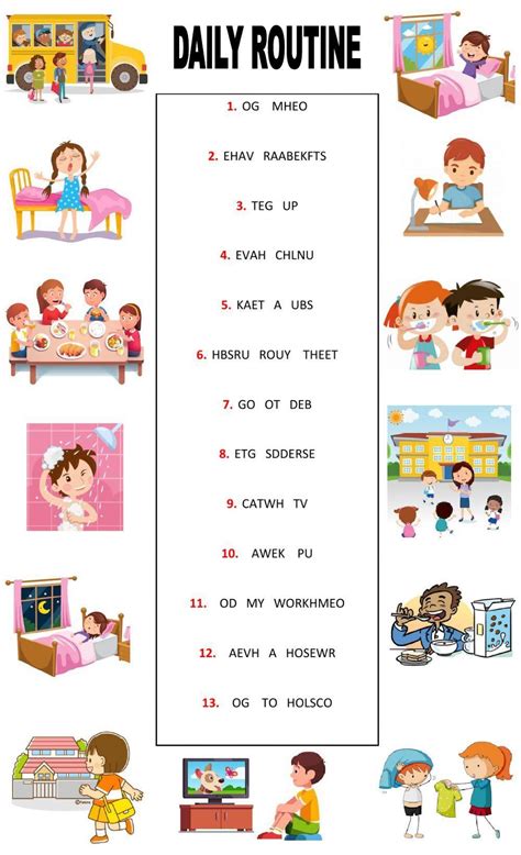 Daily Routines Exercises