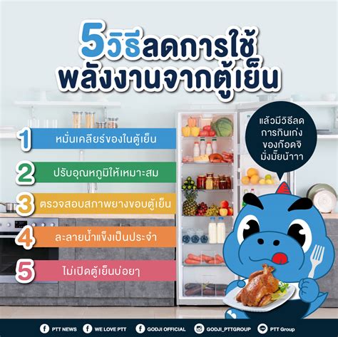 บริษัท ปตท จำกัด มหาชน Godji 5 วิธีลดการใช้พลังงานจากตู้เย็น