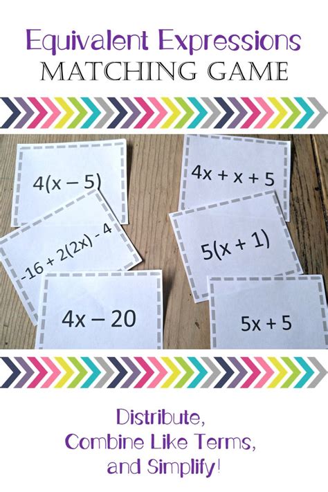 Equivalent Expressions Equivalent Expressions Middle School Math Sixth Grade Math
