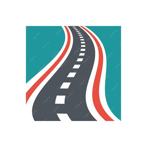 Vektor Straßen Logo Kombination Einzigartige Gebogene Straßen Logo
