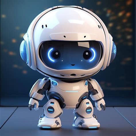 A Cute Ai Bot Futuristic Style Friendly Highest Detail Premium Ai