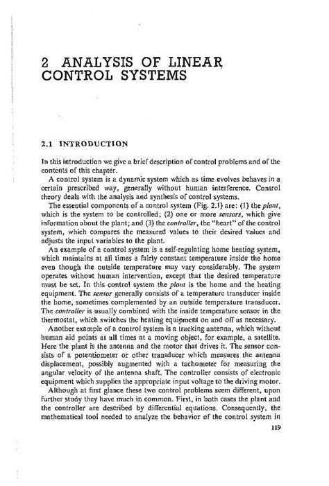 Pdf 2 Analysis Of Linear Control Systems Analysis Of Linear Control