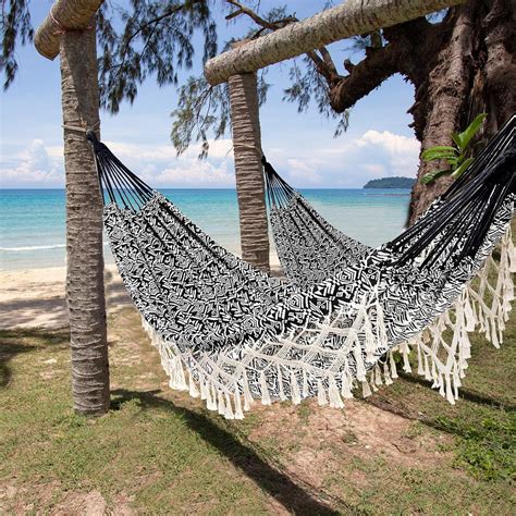 Arlmont And Co Hammock With Tassel With Carry Bag For Outdoor And Indoor