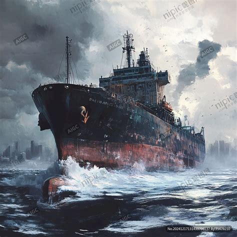 Ai创作图船舶水粉画 无畏号海 船舶油画 货轮手绘 二战沉船 沉没的巨轮 搁浅的巨轮 古风轮船 深海船 大型补给舰 轮船插画 古风大船 冰海沉船 船舶画 远航插画 昵图网