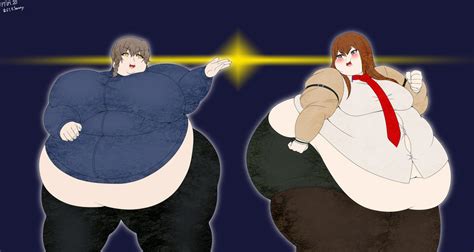 Suzuha And Kurisu By Sunny3257 Body Inflation Know Your Meme