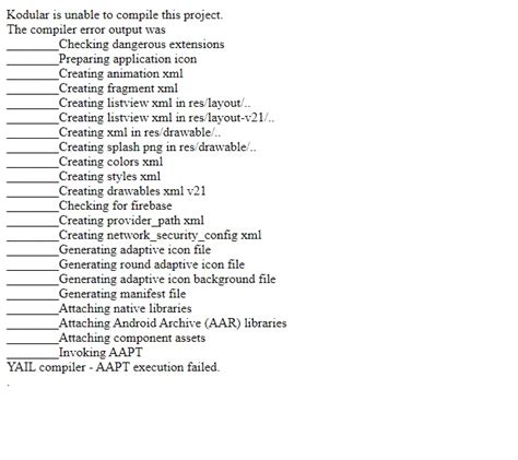 Can Not Compile Discuss Kodular Community
