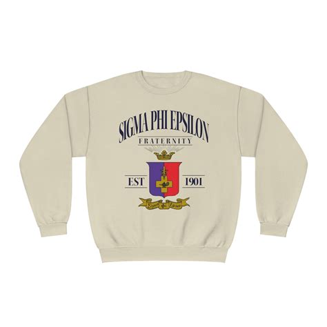 Sigma Phi Epsilon Fraternity College Comfy Crewneck Sweatshirt Sigep