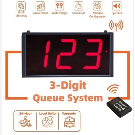 Wireless Queue System 3 Digit Wireless Call System Wireless