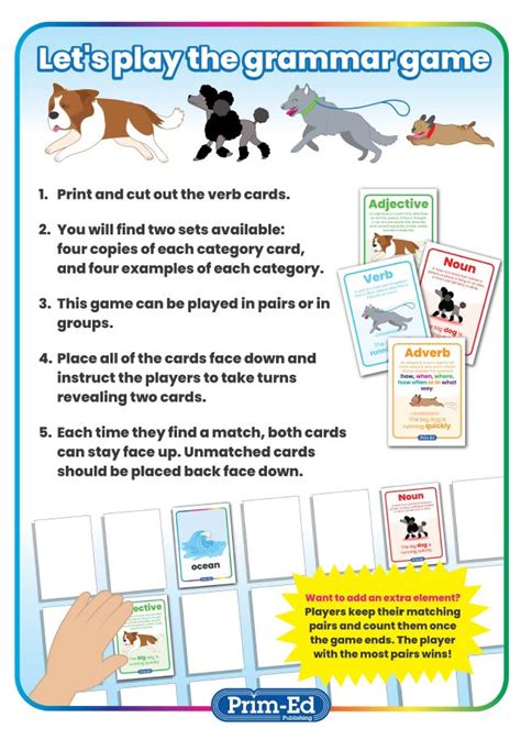 Free Grammar Game Prim Ed Publishing