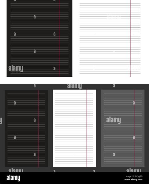 Abstract Horizontal Small Lined Pattern Notes With Vertical Divided Red