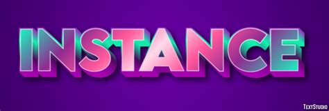 Instance Text Effect And Logo Design Word