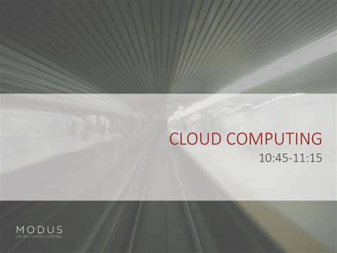 ESI Workshop Cloud Computing