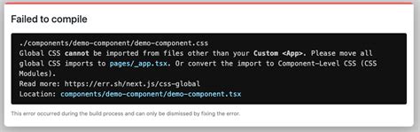 when generating next js component with nx schematics component css