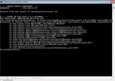 How To Fix Java Lang Unsatisfiedlinkerror Org Sqlite Core Nativedb Open When Starting Intime