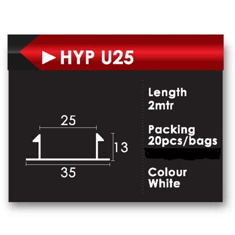 Pvc U Groove Line Hyp U25 20pcs Pkt Buatan Malaysia Lazada