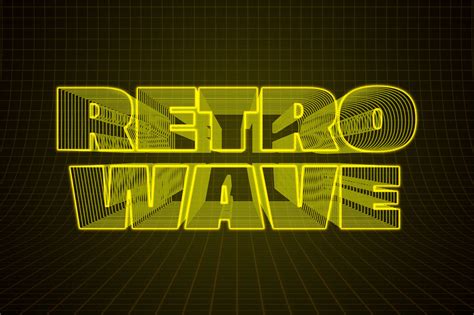 Retro Wave Text Effects Design Cuts